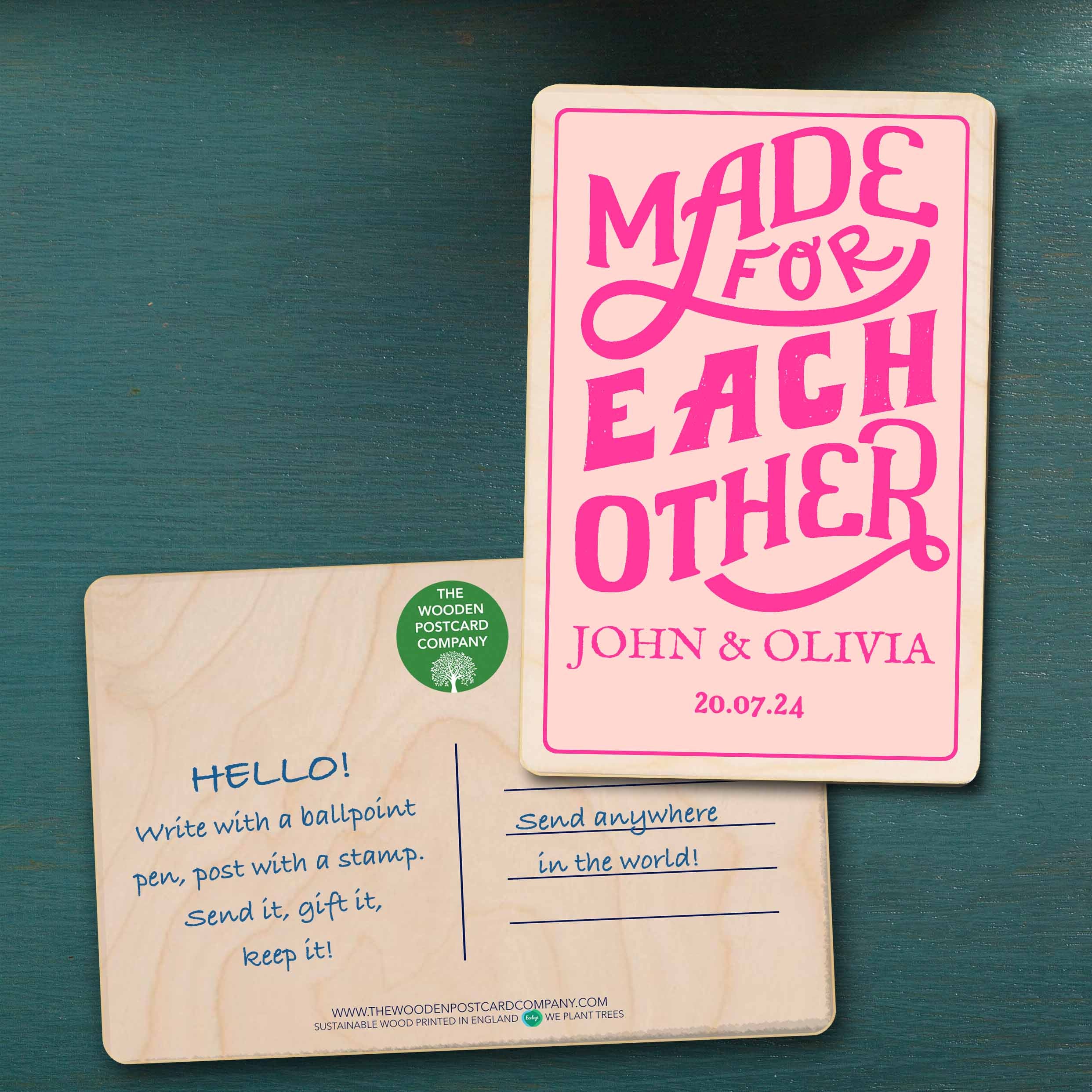 Personalised Wooden Cards | The Wooden Postcard Company – THE WOODEN ...