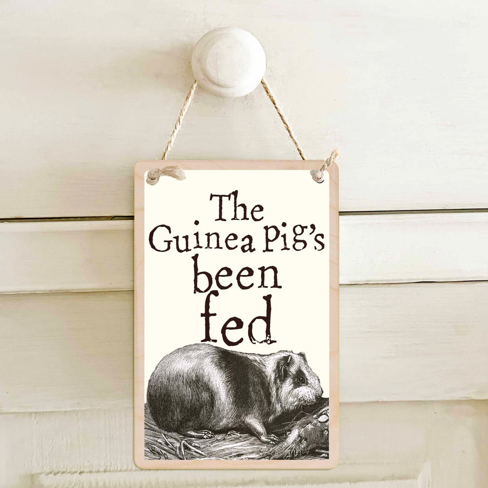 Guinea Pig - wooden sign | Sustainable gifts | The Wooden Postcard ...