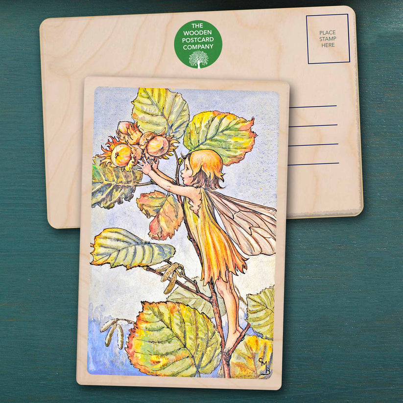 Hazelnut Fairy Wooden Postcard by Cicely Mary Barker – Made in the UK ...