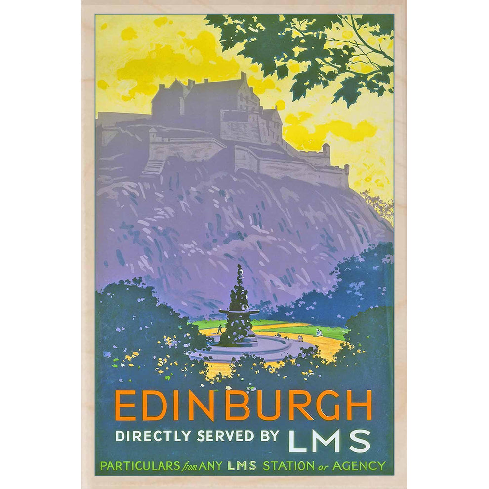 Edinburgh Wooden Postcard – Scotland Travel Art Gift – THE WOODEN ...